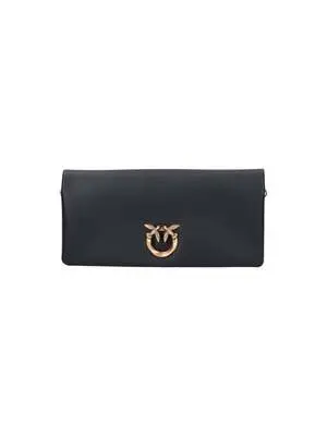 Pinko Quilted Leather Shoulder Bag With Chain Strap - Black