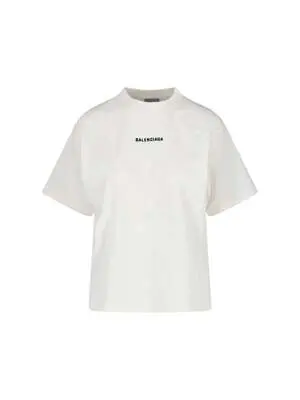 Balenciaga 100% Cotton Crewneck T-shirt - White