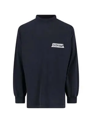 Balenciaga Stretch Cotton T-shirt - Black