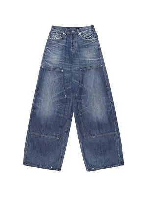HAIKURE High-rise Wide-leg Denim Pants - Denim Blue