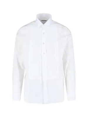 TOM FORD Italian-style Cotton Dress Shirt With Mother-of-pearl Buttons - White