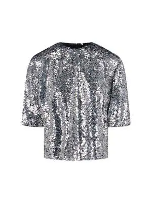 Isabel Marant Étoile Sequin Embellished Top - Silver