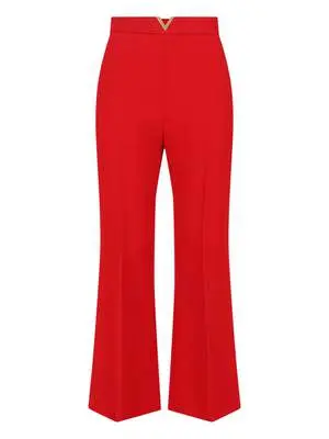 Valentino Garavani 100% Virgin Wool Trousers - Red