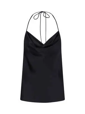 Valentino Garavani 100% Silk Satin Top For - Black