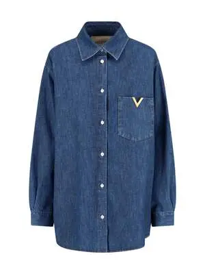 Valentino Garavani Elegant Cotton Shirt - Blue