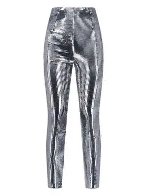 MAISON MARGIELA Metallic Thread Stretch Trousers - Silver