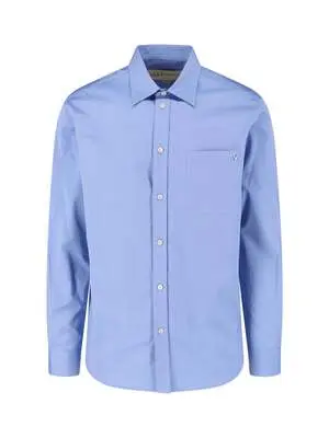 Valentino Garavani S 100% Cotton Button-down Shirt - Blue