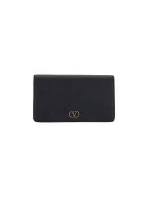 Valentino Garavani Textured Calf Leather Mini Clutch - Black