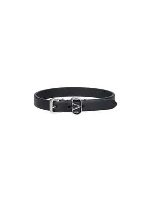 Valentino Garavani Leather Belt With Signature Buckle Detail