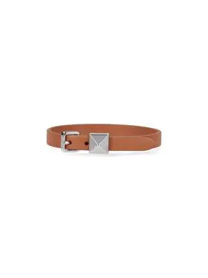 Valentino Garavani Calf Leather Bijoux Bracelet - Brown
