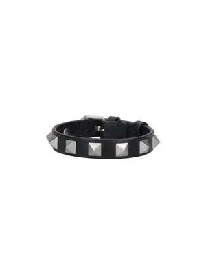 Valentino Garavani Rockstud Bracelet With Adjustable Strap - Black