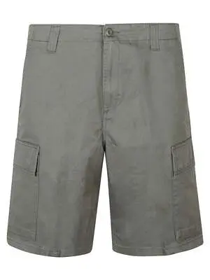 Carhartt Work In Progress Cotton Bermuda Shorts With Logo Patch - Green