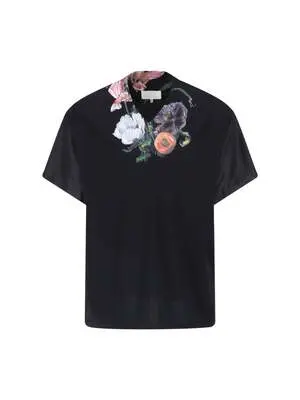 MAISON MARGIELA Cotton & Silk T-shirt For - Black