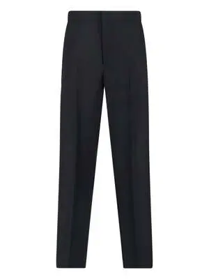 MAISON MARGIELA Tailored Wool Trousers With Silk Trim And Cotton Pocket Lining