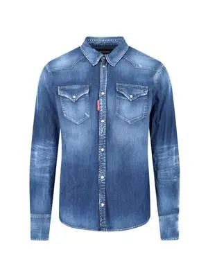 Dsquared2 Stretch Cotton T-shirt For - Blue