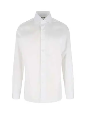 BARBA NAPOLI Lightweight Natural Cotton Shirt For - White
