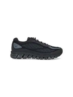 Asics Synthetic Leather-look Running Sneakers - Black