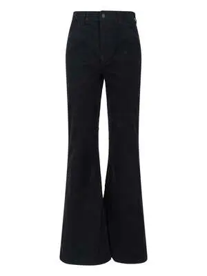 NILI LOTAN Tapered Cotton-blend Trousers - Black