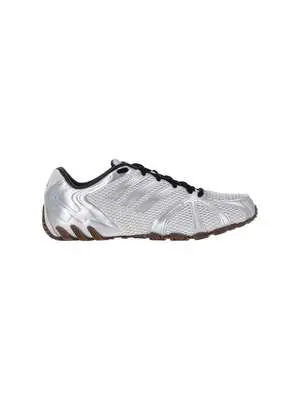Adidas Leopard Print Leather & Textile Lace-up Sneakers - Silver