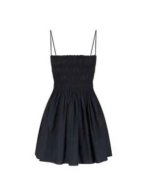 Matteau Strappy Shirred Slip Dress