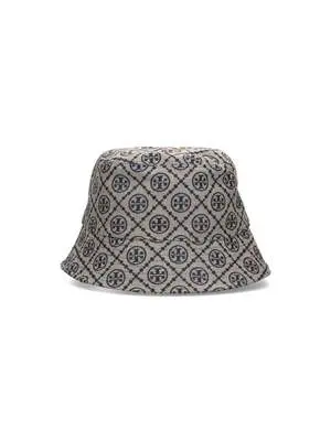 Tory Burch Logo Print Bucket Hat - Beige