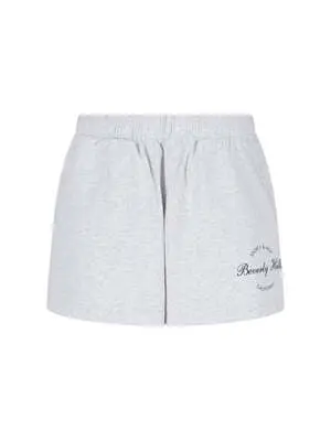 SPORTY & RICH Embroidered Cotton Sweat Shorts