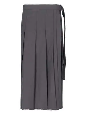IVIR Wool-blend Pleated Mini Skirt - Grey