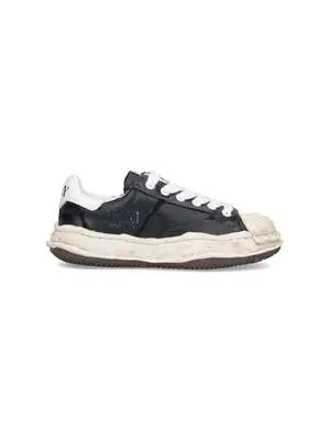 Mihara Yasuhiro Cotton Upper Lace Up Sneakers - Black