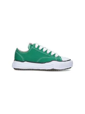Mihara Yasuhiro Cotton Upper Lace Up Sneakers - Green