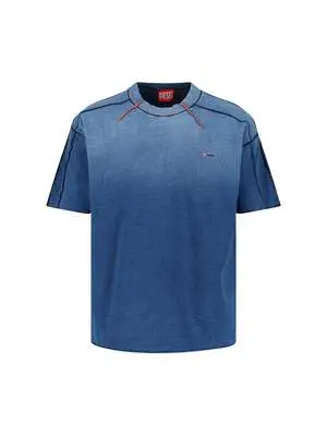 DIESEL® Cotton T-shirt With Stretch Rib Trim