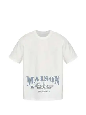 MAISON MARGIELA Graphic Cotton T-shirt - White