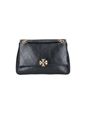 Tory Burch Monogrammed Tote Bag - Black
