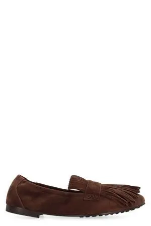 Tory Burch Fringe Ballet Flats For - Brown
