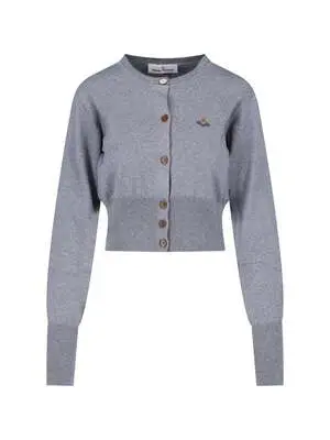 VIVIENNE WESTWOOD Cotton Cashmere Crewneck Sweater - Grey