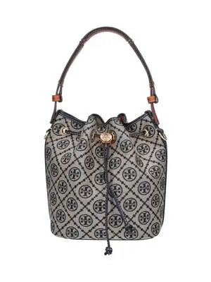 TORY BURCH TORY BURCH Monogram Drawstring Bucket Bag