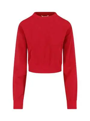 Auralee Luxury Cotton-wool-silk Sweater - Red