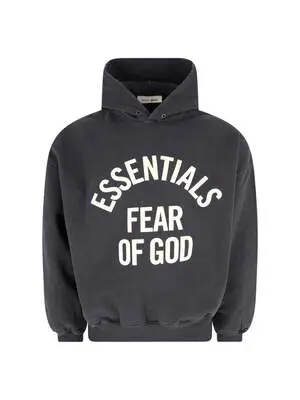 Fear Of God Logo Print Cotton Hoodie