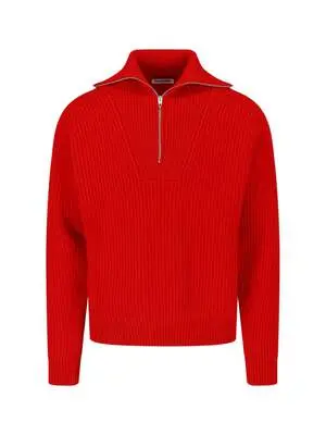JIL SANDER 100% Wool Sweater - Red