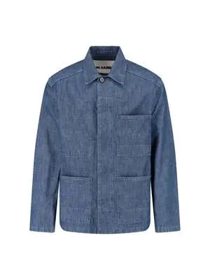 JIL SANDER Cotton Chore Jacket - Blue