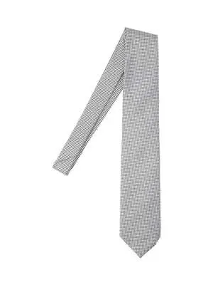 TOM FORD Patterned Silk Neck Tie - Silver