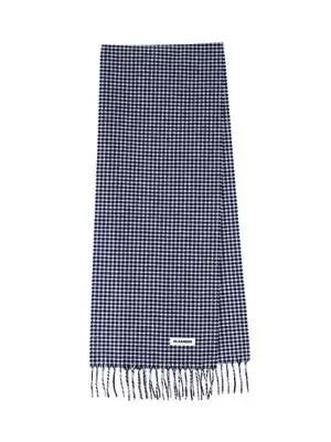 JIL SANDER 100% Virgin Wool Scarf - Blue
