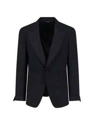 TOM FORD Wool-blend Stretch Jacket - Black