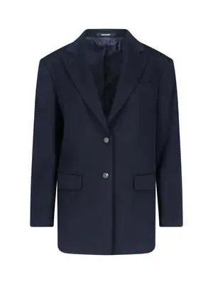Tagliatore 100% Cashmere Double Breasted Jacket - Blue