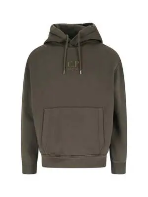 C.P. COMPANY Embroidered Logo Hooded Sweatshirt