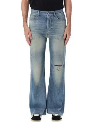 Amiri Distressed Flare Jeans - Desert Sky