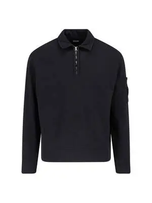 C.P. COMPANY 100% Cotton Sweatshirt With Half Zip