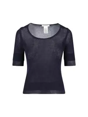 LEMAIRE Lemiare Viscose-silk Jersey T-shirt - Blue