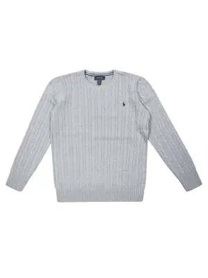 Polo Ralph Lauren Cable-knit Crewneck Long Sleeve Sweater - Grigio