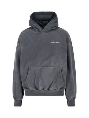 CULTURA 100% Cotton Sweatshirt In Neutral Tones - Grey