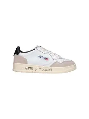 AUTRY Leather & Suede Low-top Sneakers - White